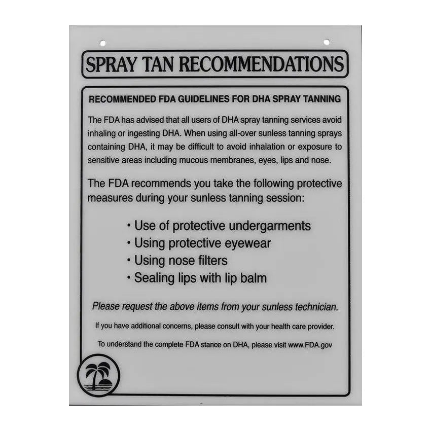 Spray Tan Recommendations Acrylic Sign PinkPro Beauty Supply Spray Tan Recommendations Acrylic Sign PinkPro Beauty Supply
